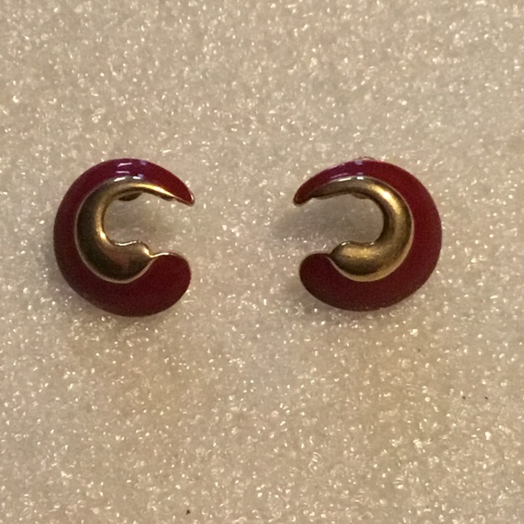 Monet | Jewelry | Vintage Pair Of Red Gold Monet Earrings | Poshmark